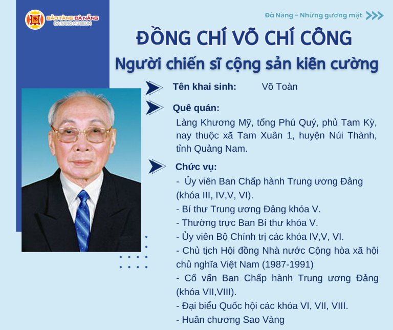 ĐỒNG CHÍ VÕ CHÍ CÔNG - NGƯỜI CHIẾN SĨ CỘNG SẢN KIÊN CƯỜNG - Bảo tàng Đà Nẵng